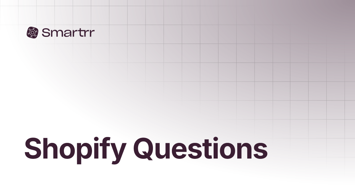 Shopify Questions | Help Docs